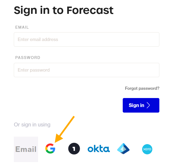 Integrating with Google SSO – Forecast