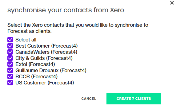 Syncing Xero Clients with Forecast – Forecast